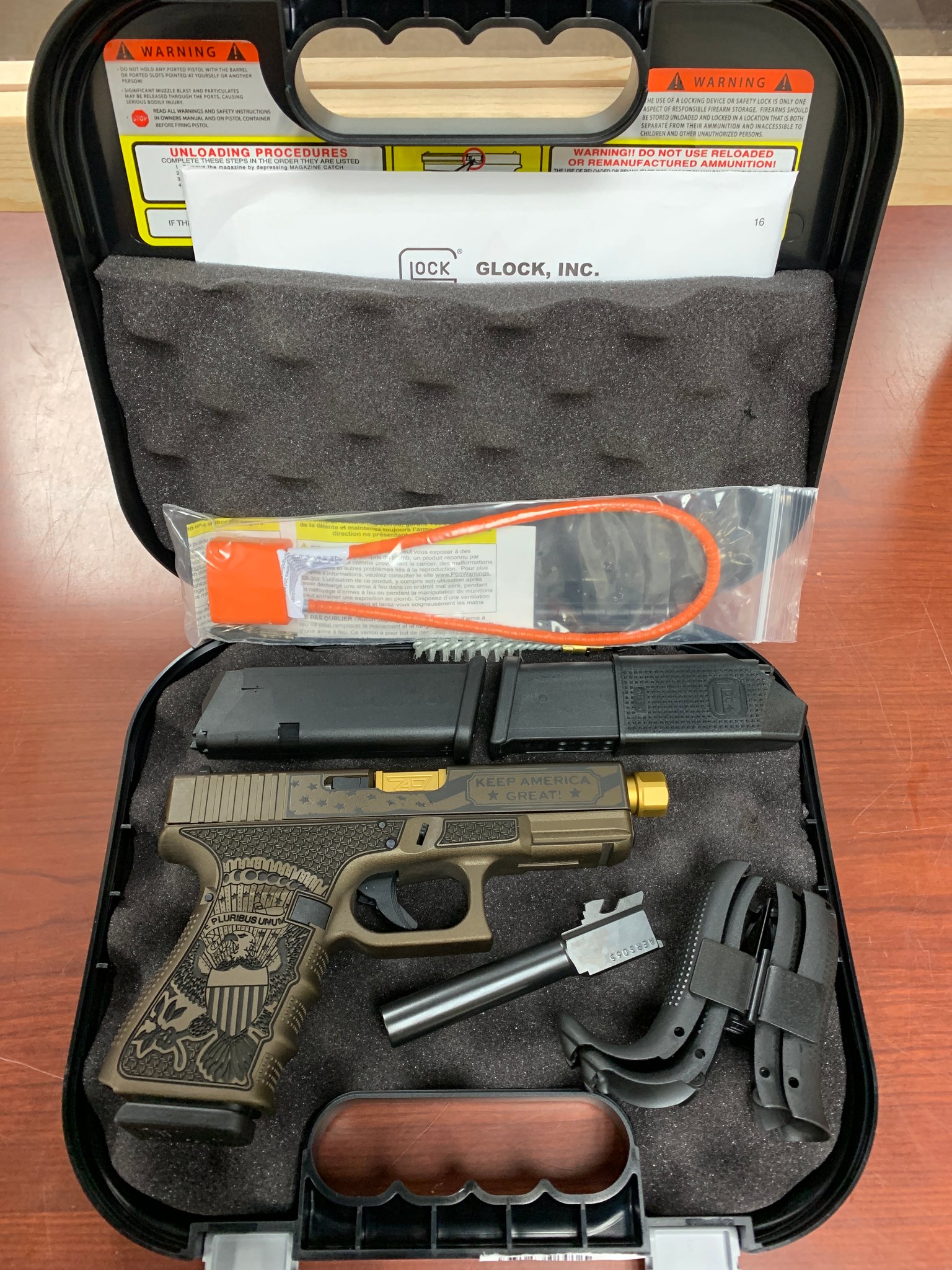 Glock 19 Gen 4 Trump Glug1950203t - For Sale - New