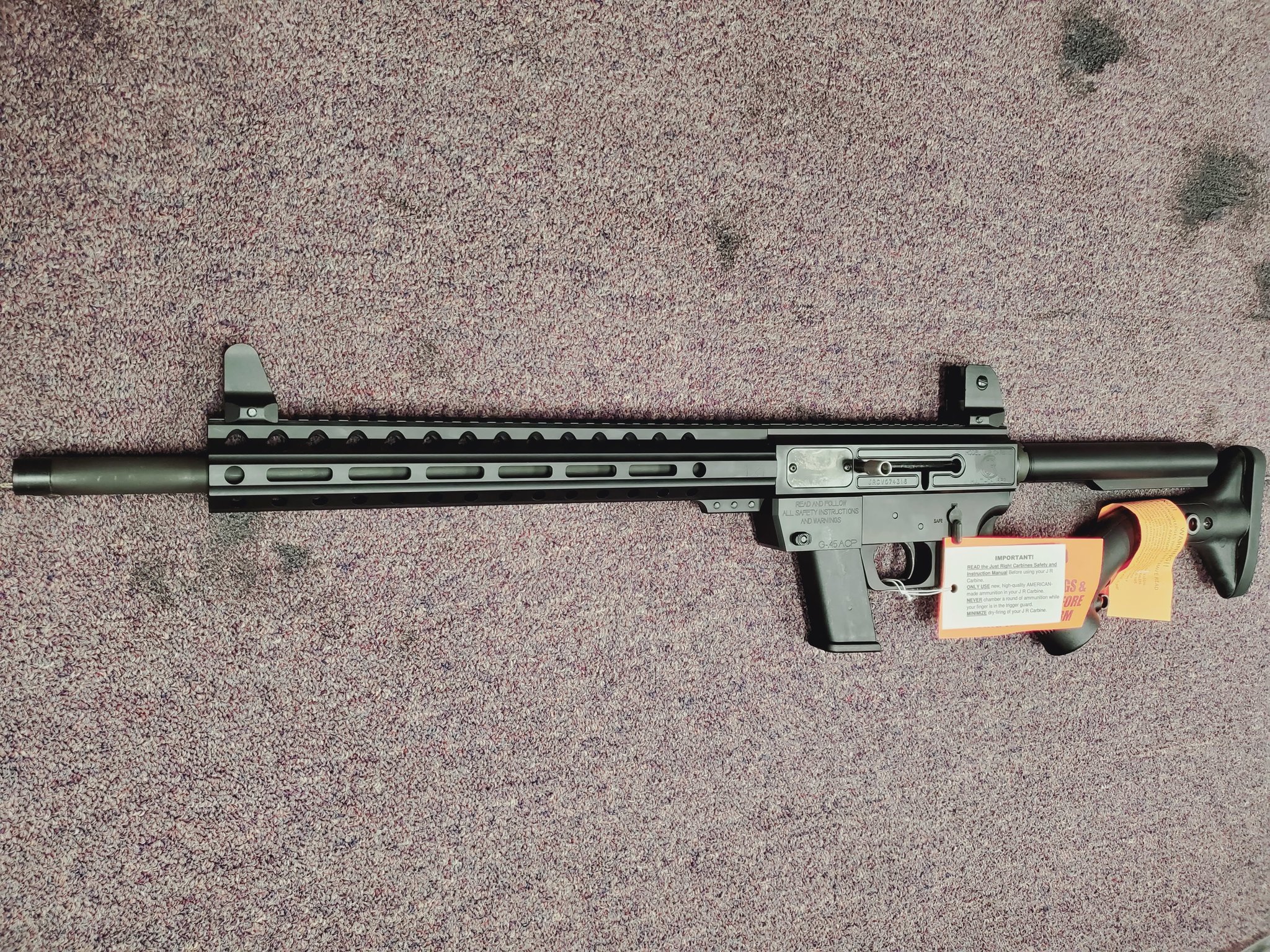 Just Right Carbine Featureless Jr Carbine 45 With Daniel Defense Iron ...