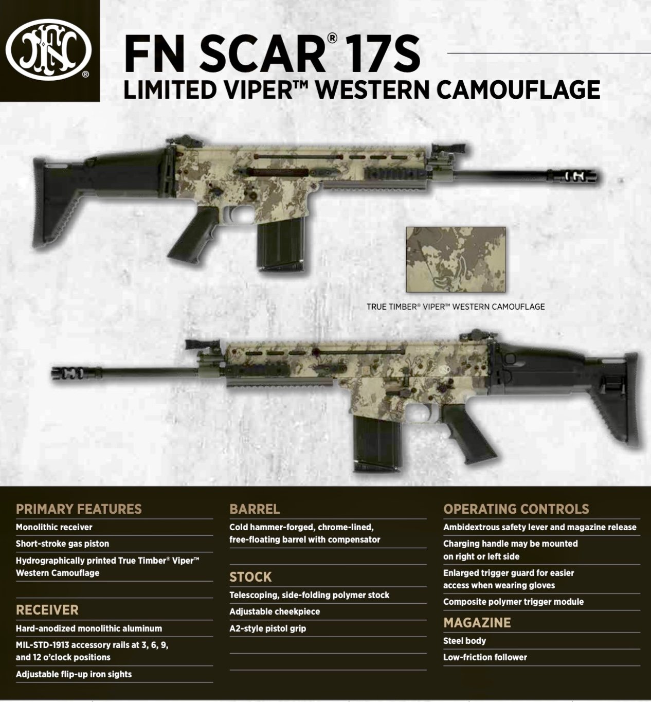 Fn Scar 17s Western Viper Camo - For Sale - New