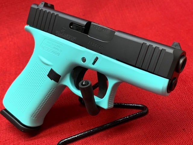 Glock 43x G43x 9mm Apollo Custom Robins Egg Blue/ Tiffany Blue Black ...