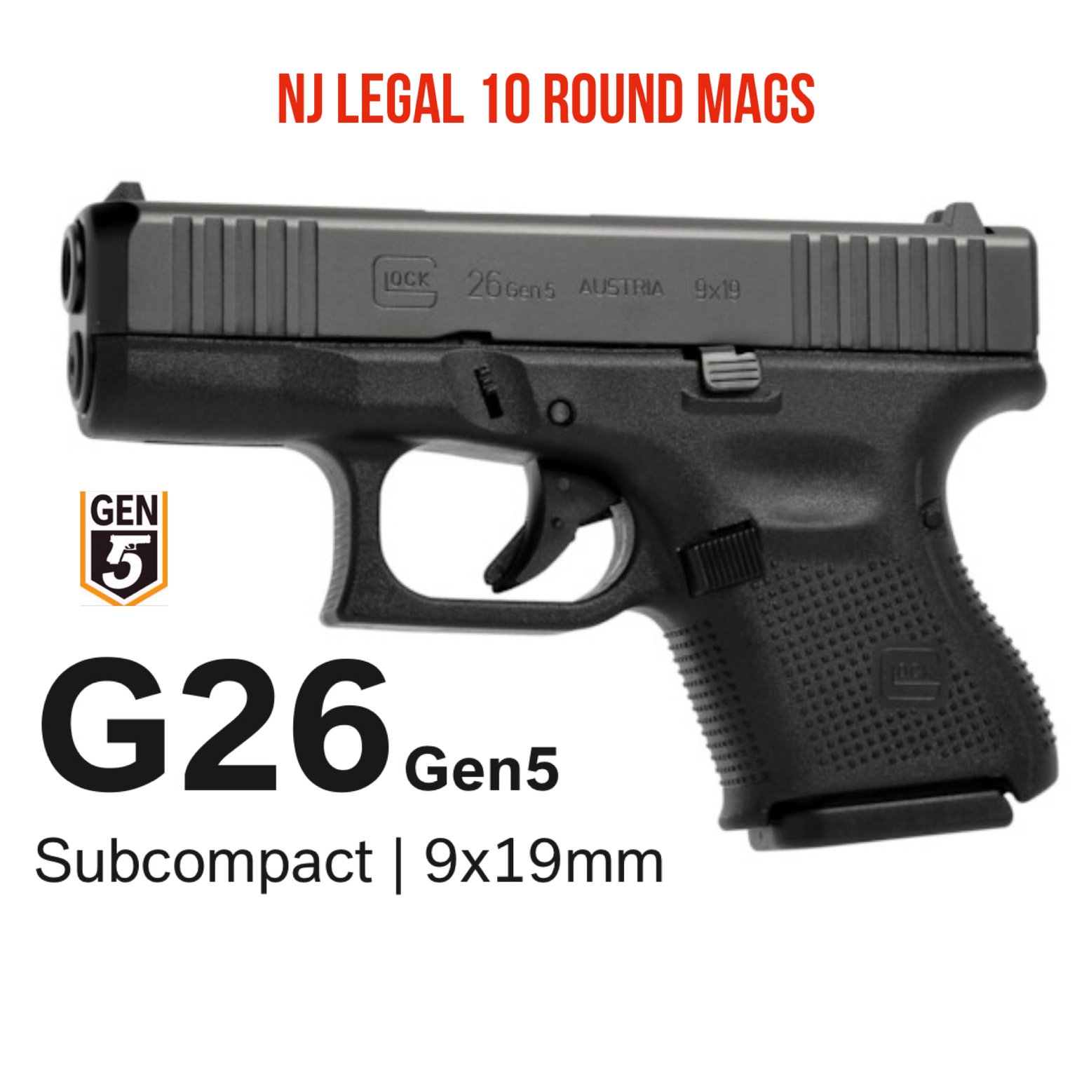 Glock 26 G26 Baby Glock - For Sale - New