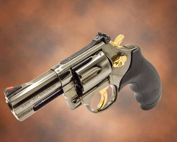 Smith & Wesson Custom 686, 3 Inch - 357 Mag- Polished & Plated Black ...