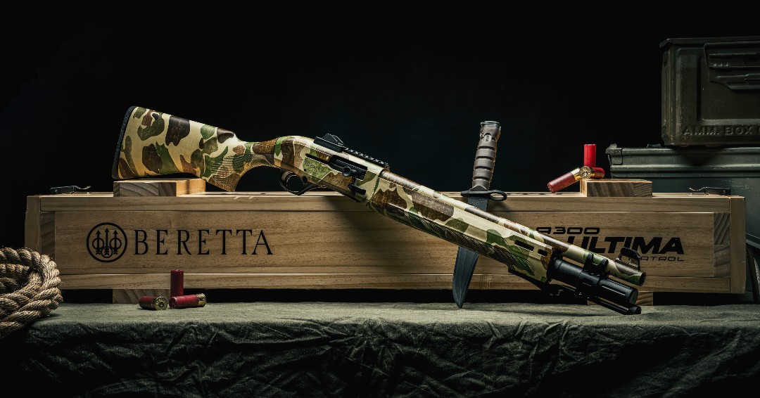 New: Bayonet-Ready Beretta A300 Ultima Patrol Raider with Frogskin Camo