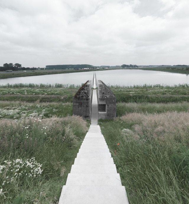 WWII bunker cut in half to make artful war memorial (VIDEO)
