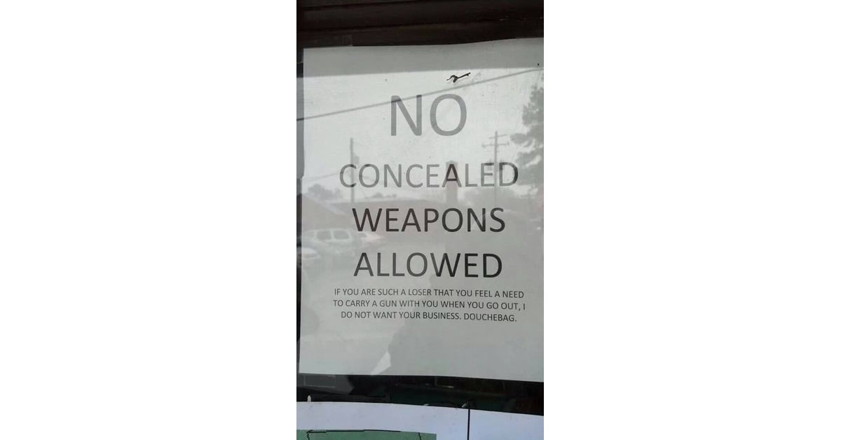South Carolina pub posts ‘no gun’ sign, calls concealed carriers ...