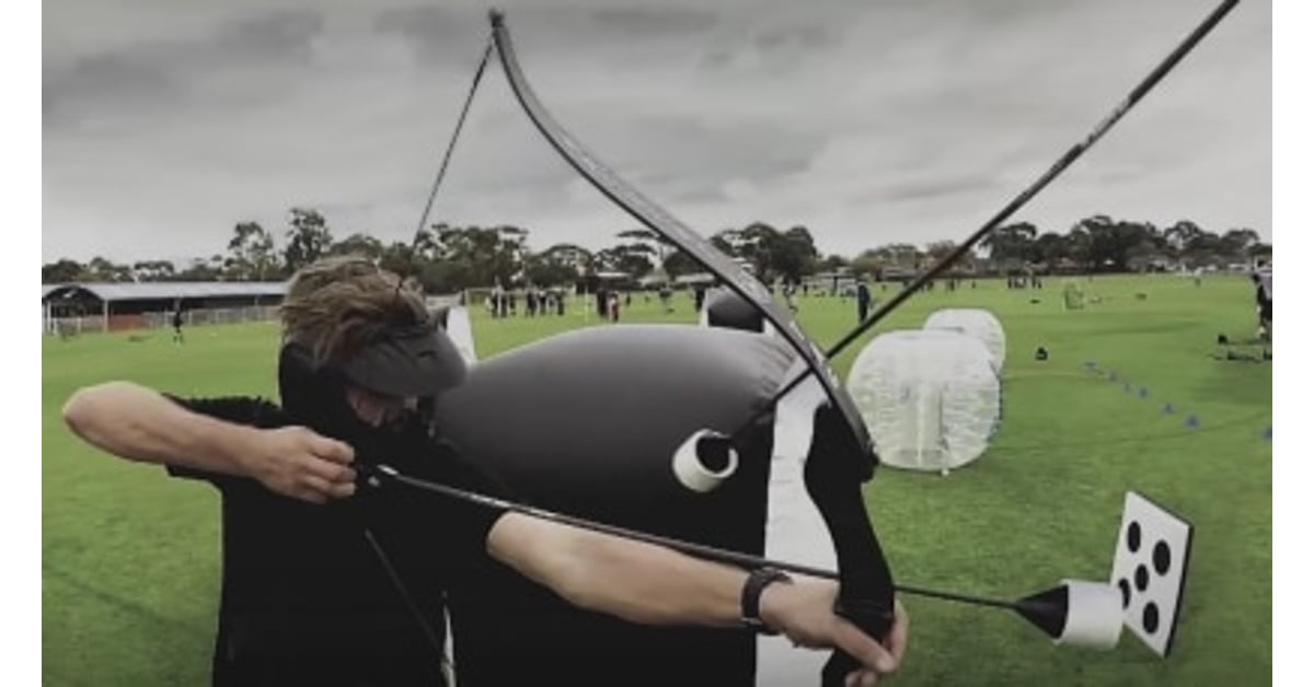 In Australia, they play dodge ball with arrows and it looks awesome ...