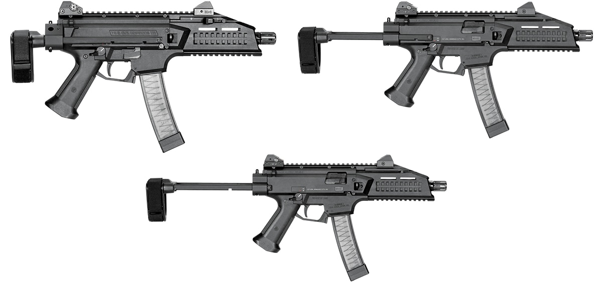 CZ Scorpion EVO S1 Pistol upgraded with CZPDW Stabilizing Brace